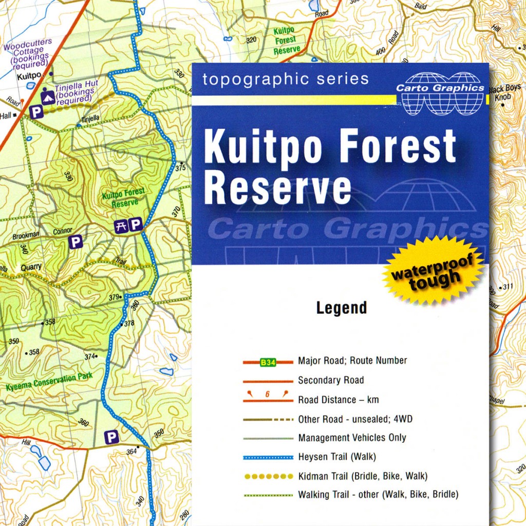 Kuitpo Forest Reserve topographic map | The Friends of the Heysen Trail
