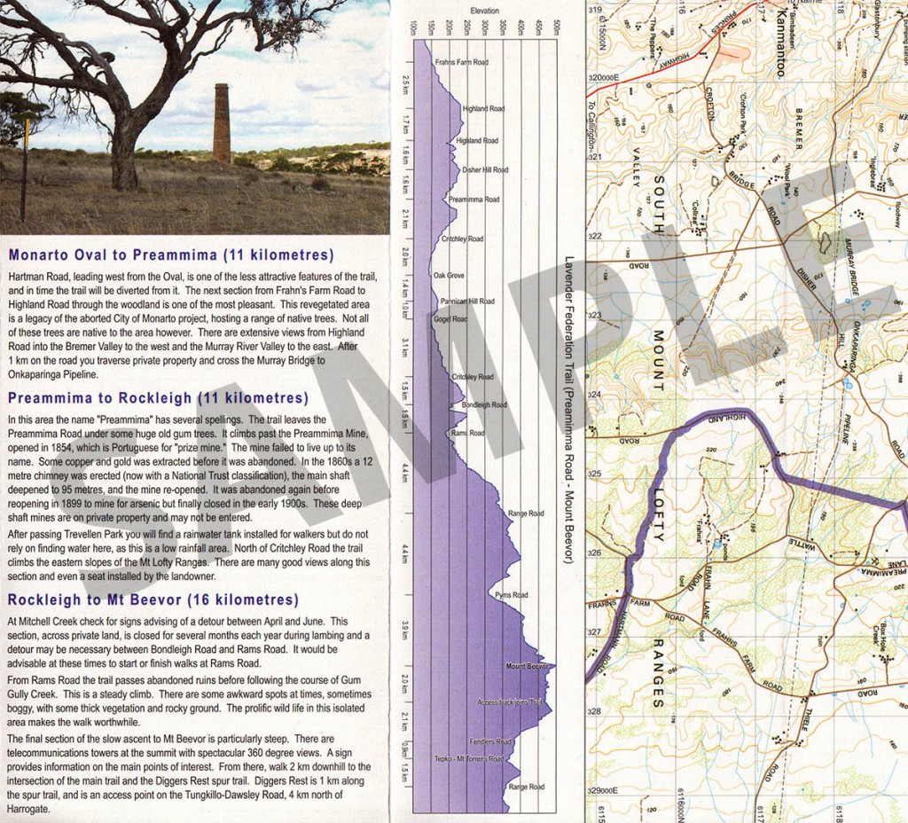 Lavender Federation Trail, Map 1, Murray Bridge to Mt Beevor | The ...