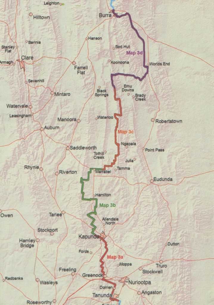 Heysen Trail sheet map 3, Tanunda to Burra | The Friends of the Heysen ...