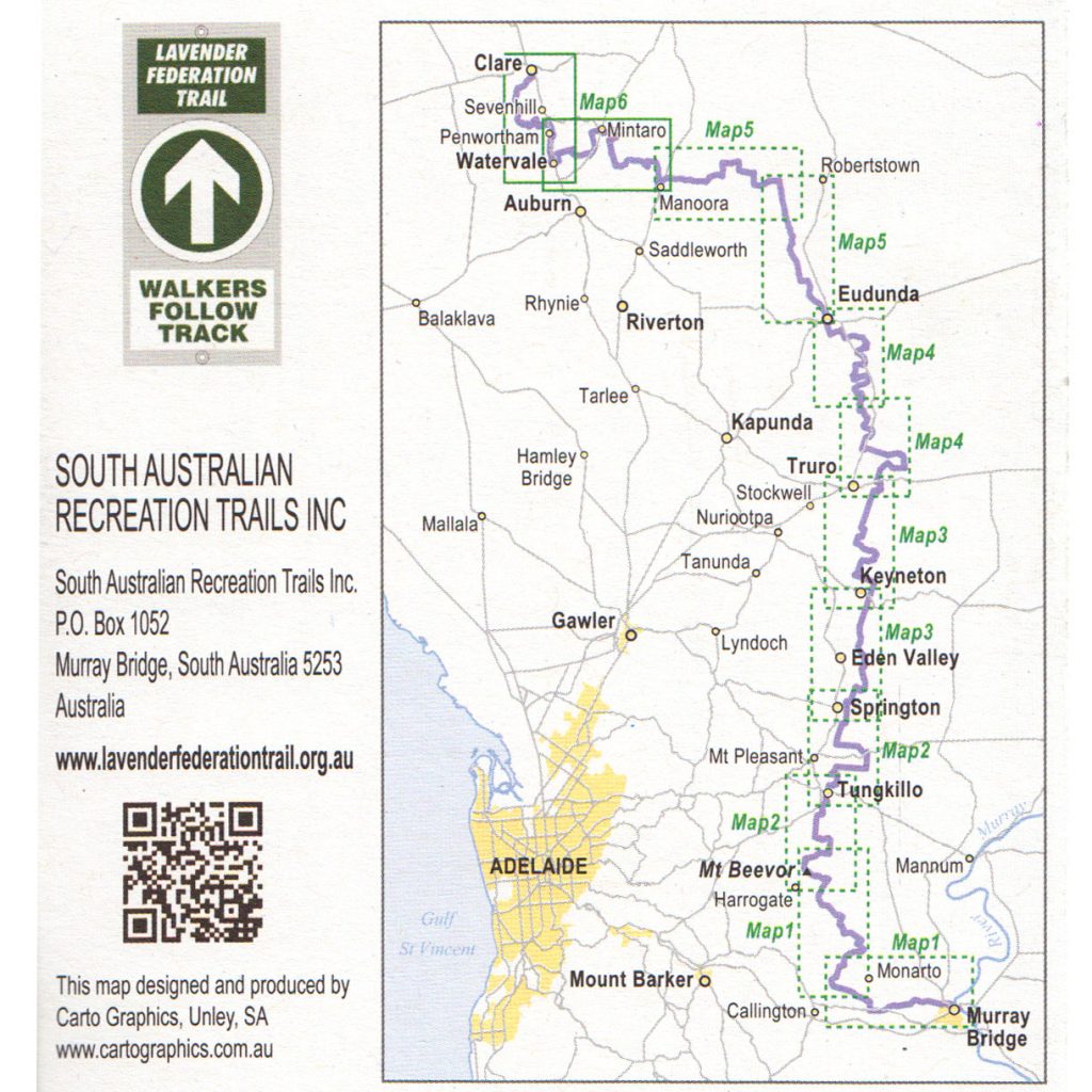 Lavender Federation Trail, Map 6, Manoora to Clare | The Friends of the ...