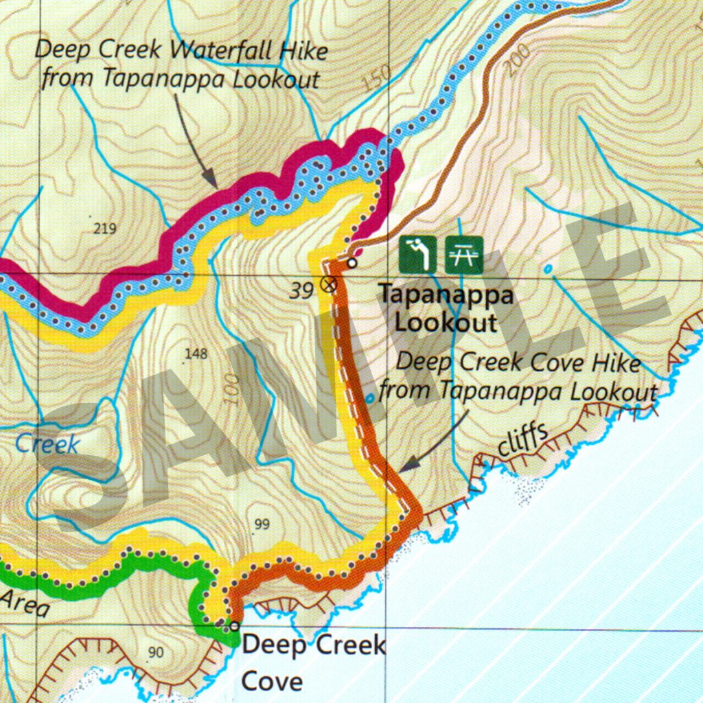 Deep Creek Conservation Park Bushwalking Map (topographic) | The Friends of the Heysen Trail